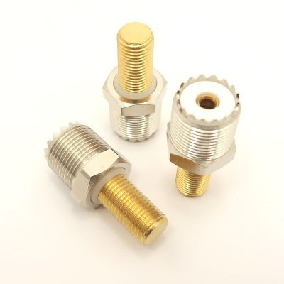UHF Female to 3/8 x 24 thread male adapter - Max-Gain Systems, Inc.