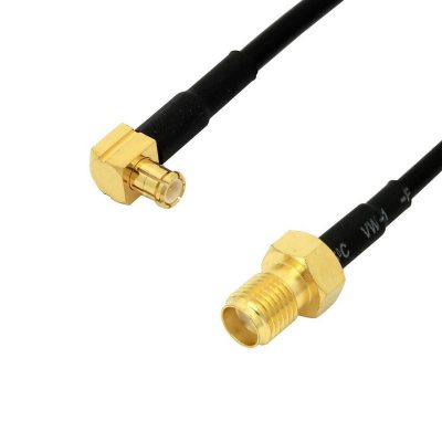 SMA female to MCX male Right Angle 10 inch Jumper - Max-Gain Systems