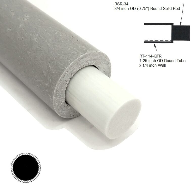 3/4" OD Fiberglass Round Solid Rod - Made in USA