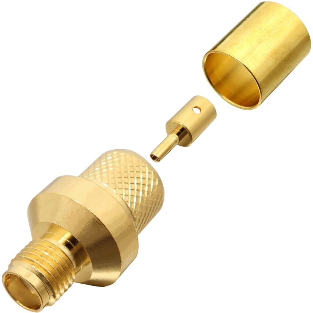 SMA female Crimp Connector for RG-8, RG-213, & LMR-400 Coax