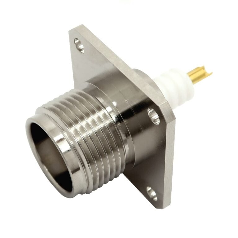 HN female 4-Hole Panel Mount Solder Connector